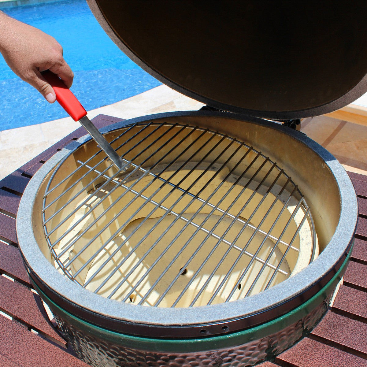 3-in-1 Ash Tool Grilling Accessories Kamado Ceramic Egg BBQ Smoker ...